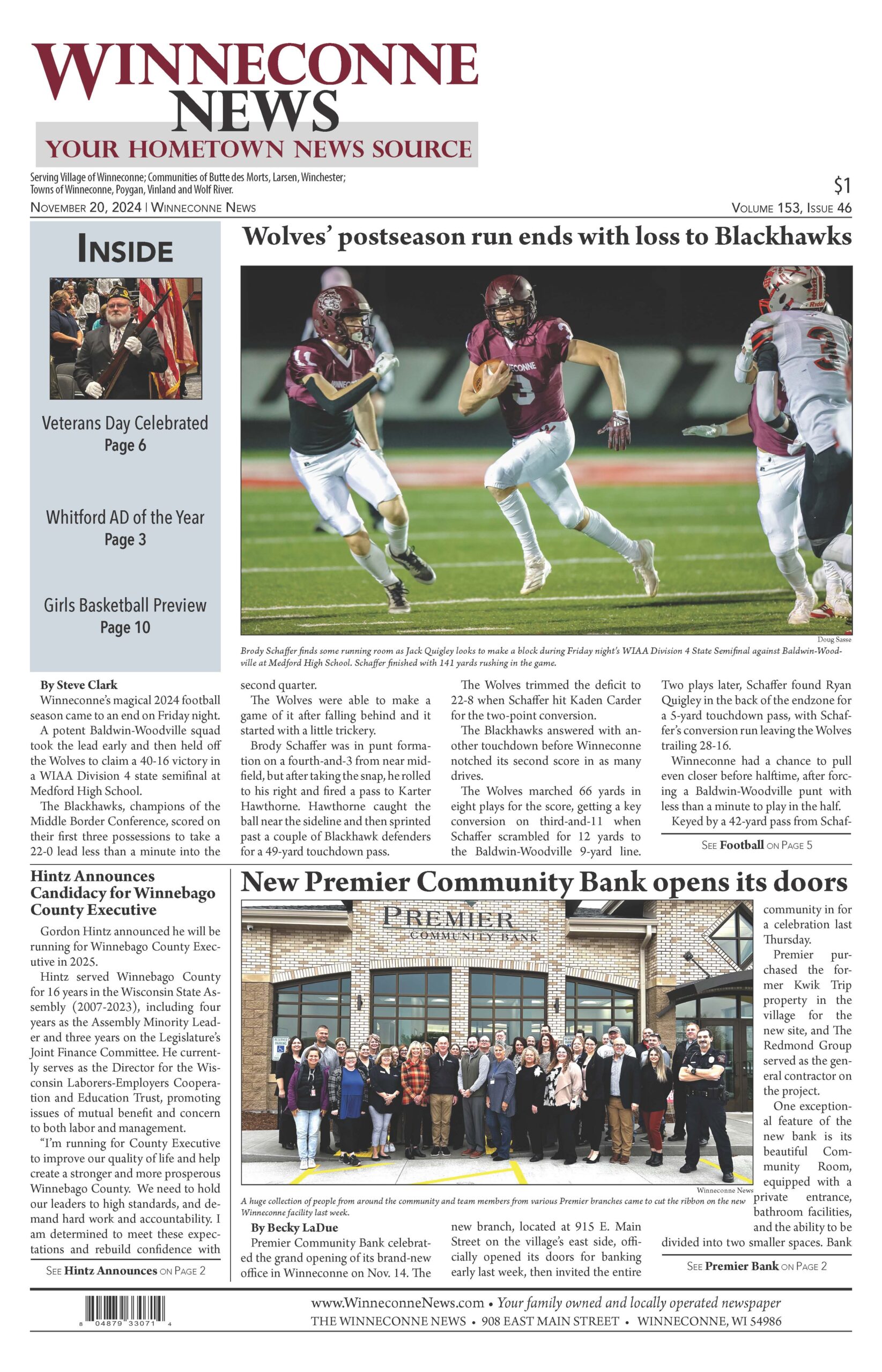 November 20, 2024 Winneconne News - Winneconne News