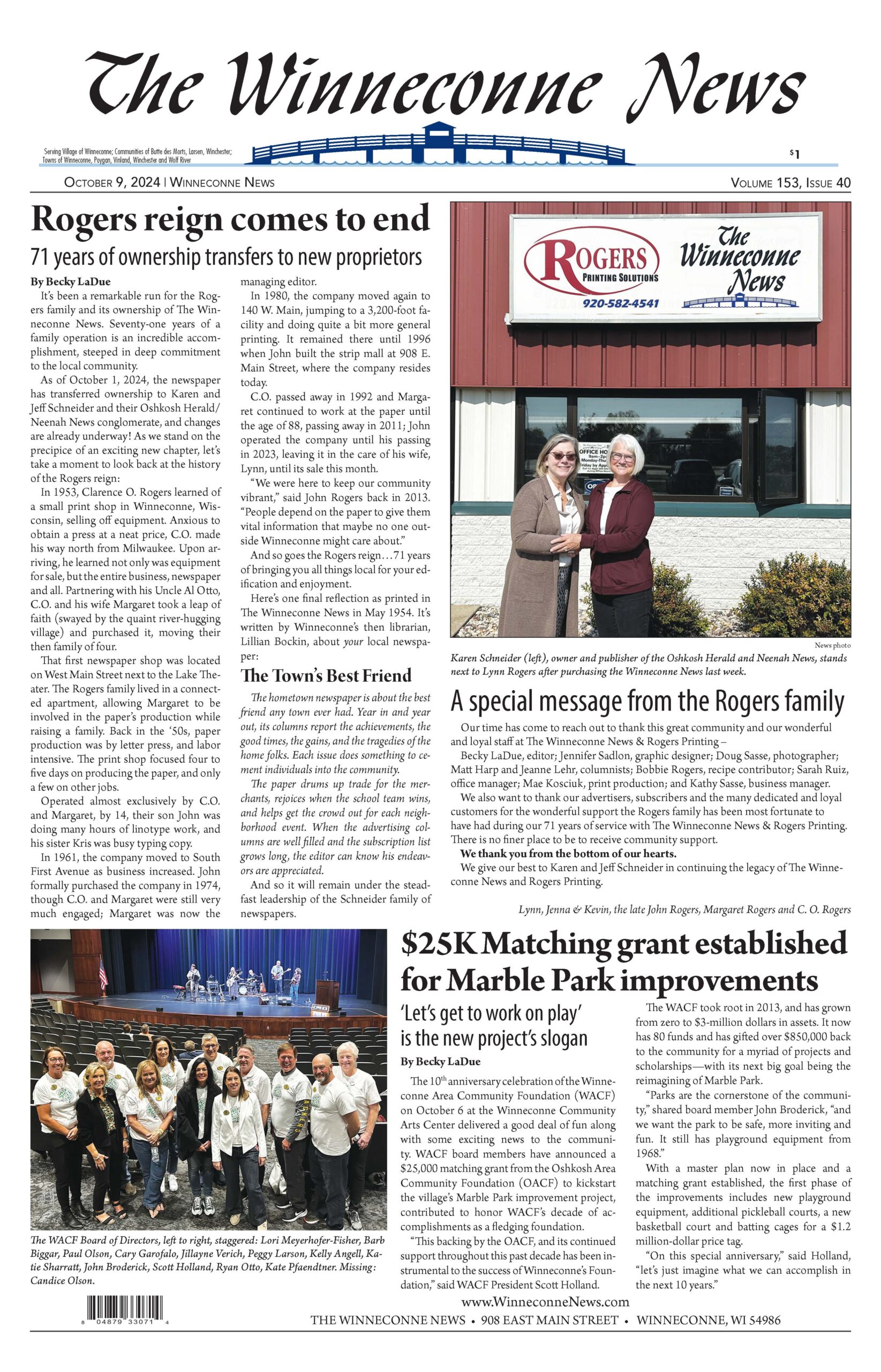October 9, 2024 Winneconne News - Winneconne News