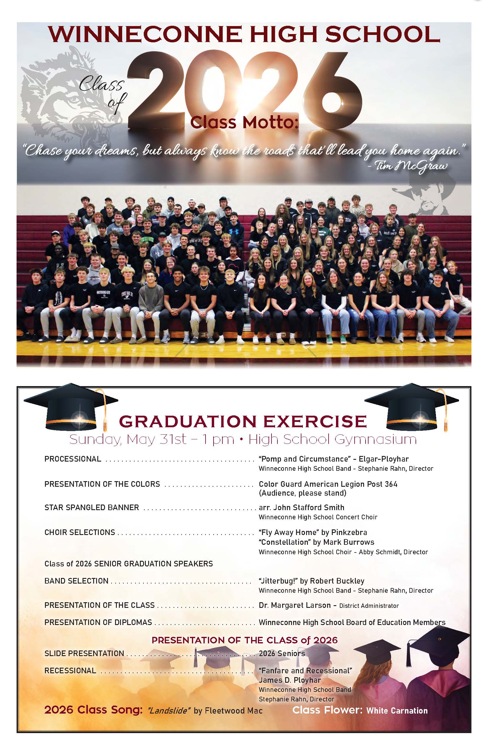 2026 Winneconne High School Graduation Section - Winneconne News